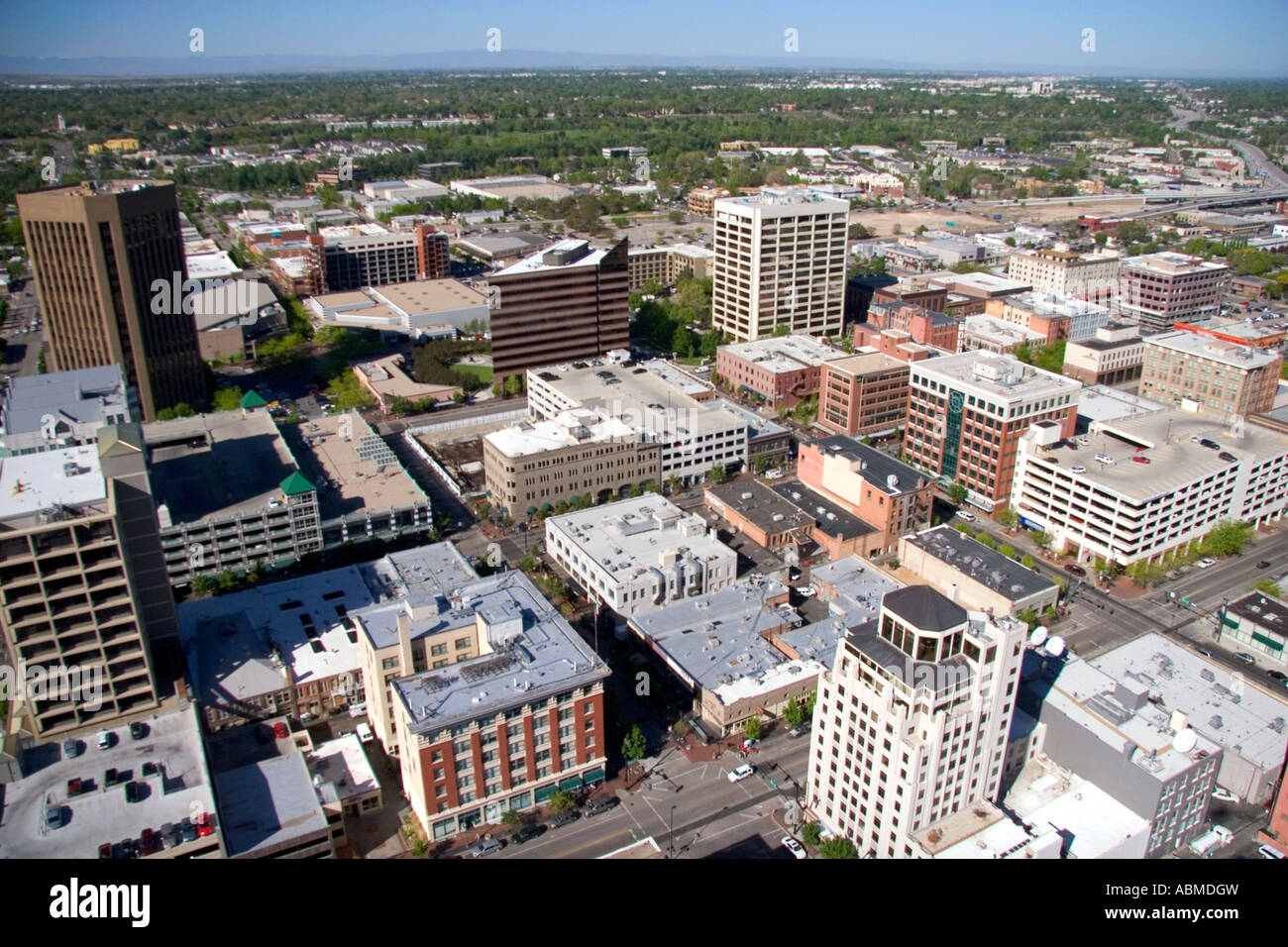 Aerial view downtown boise idaho hi-res stock photography and images ...
