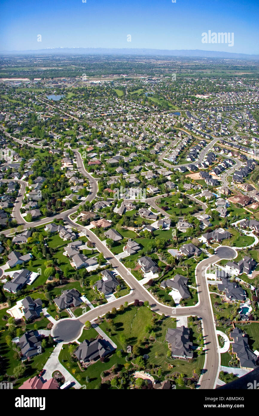 Aerial view of housing developements in Eagle Idaho Stock Photo - Alamy