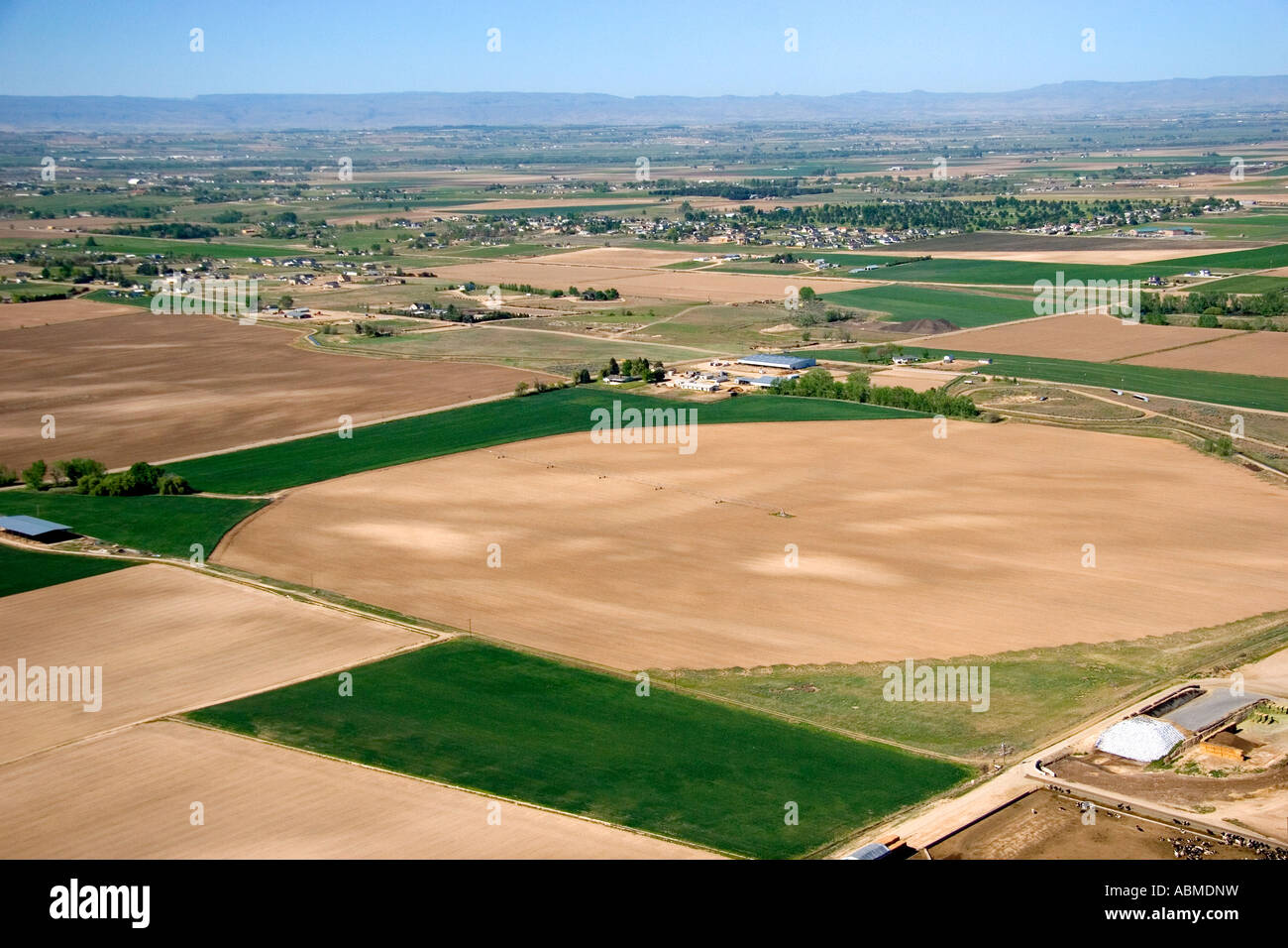 Aerial view of farmland in Canyon County Idaho Stock Photo - Alamy