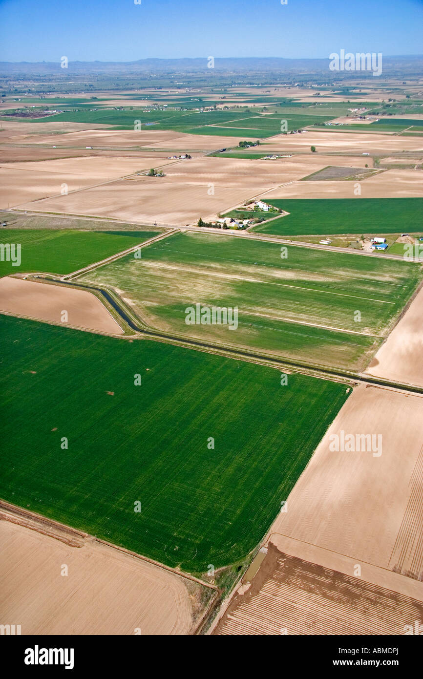 Aerial view of farmland in Canyon County Idaho Stock Photo - Alamy