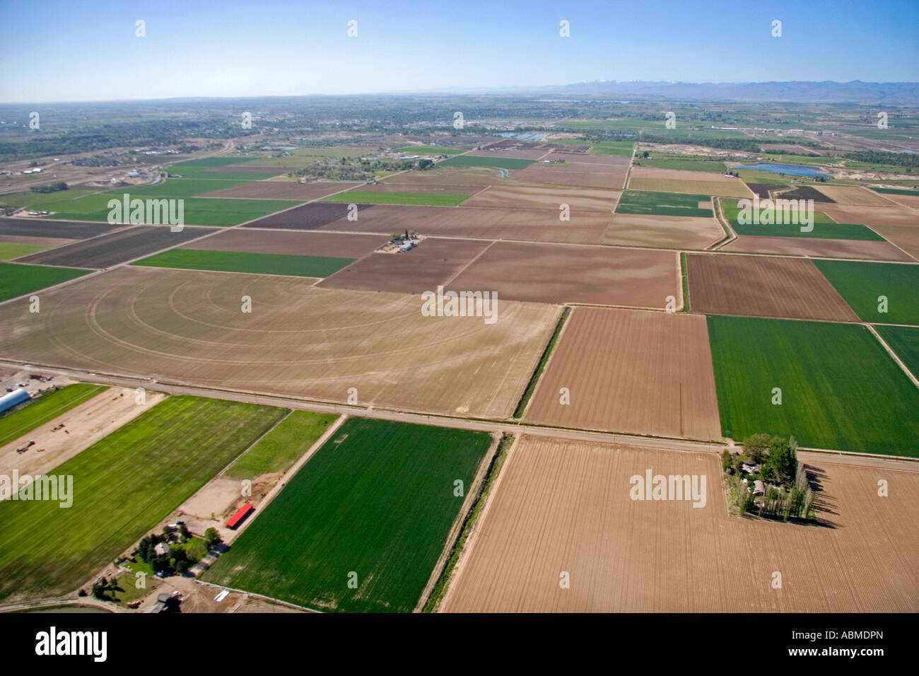 Aerial view of farmland in Canyon County Idaho Stock Photo - Alamy