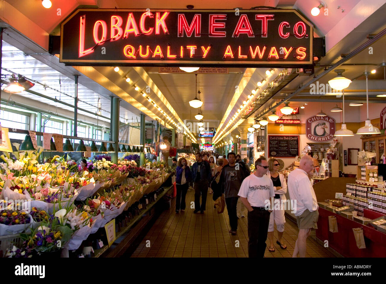 Interior pike place market in hi-res stock photography and images - Alamy