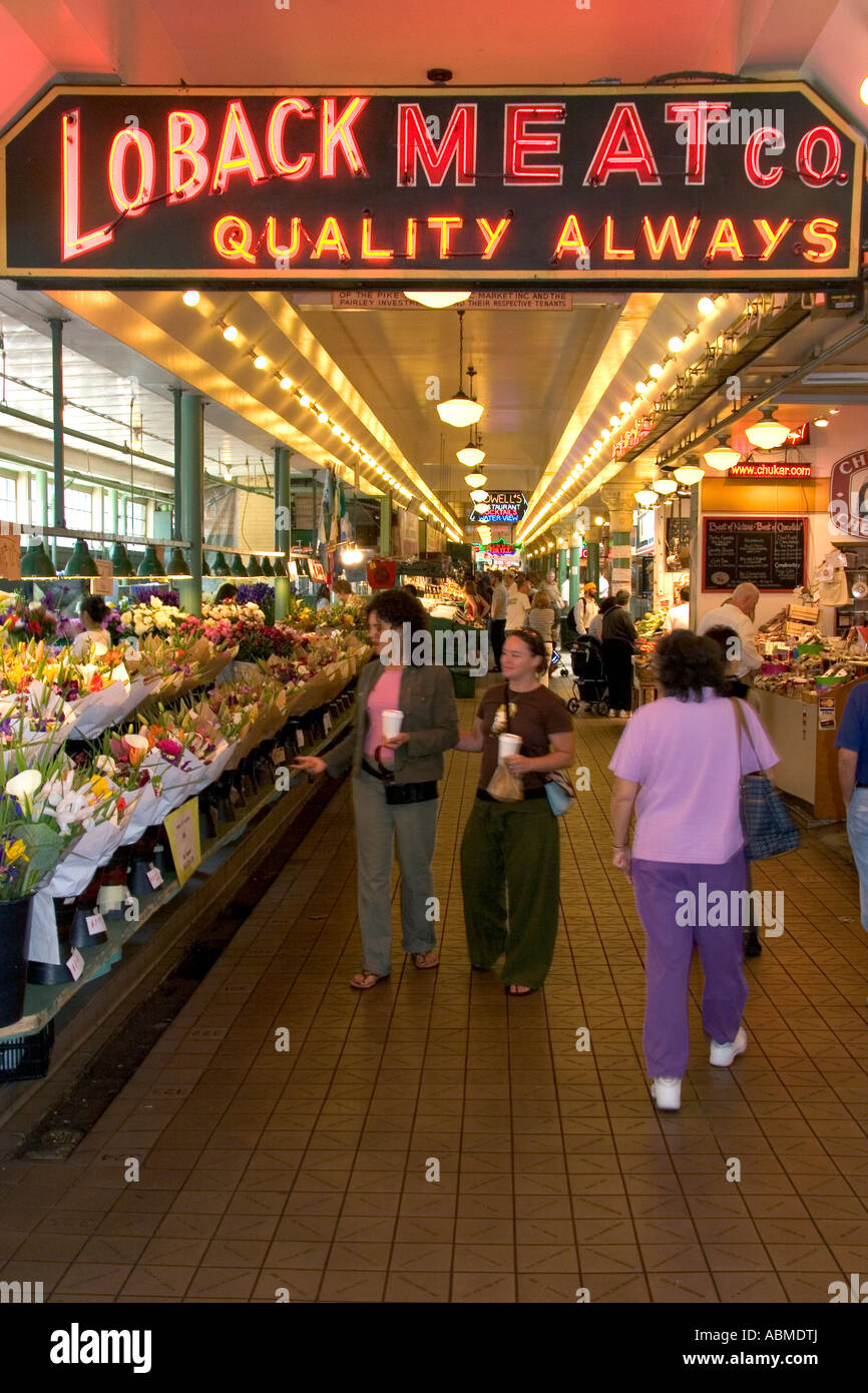 Interior pike place market in hi-res stock photography and images - Alamy