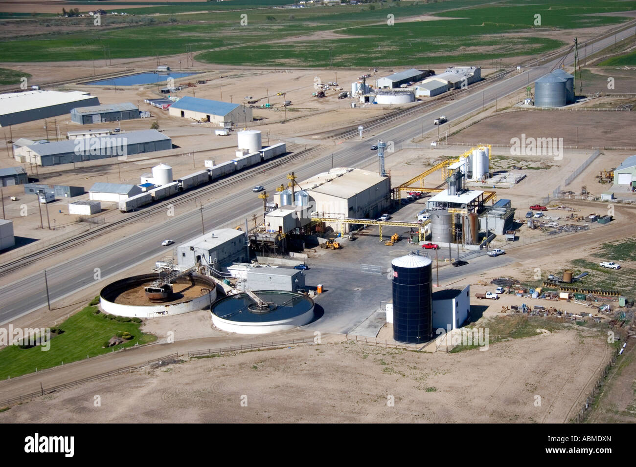 Aerial view of the Simplot potato processing plant in Caldwell Idaho ...