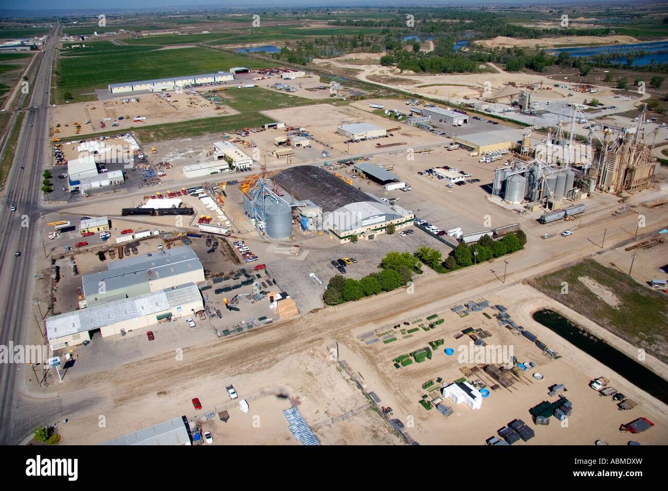 Aerial view of the Simplot potato processing plant in Caldwell Idaho ...
