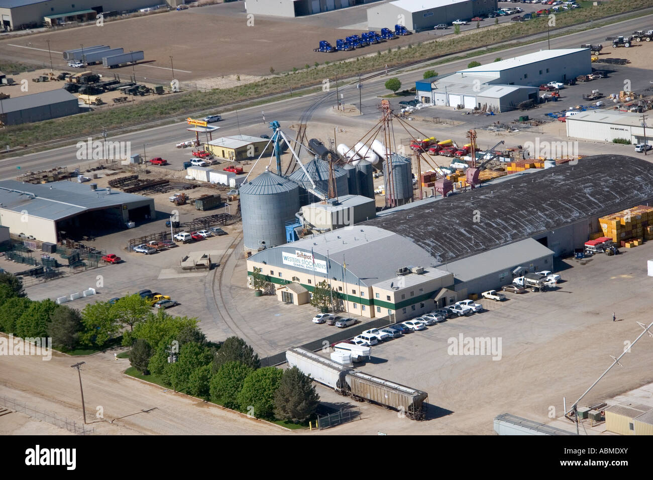 Aerial view of the Simplot potato processing plant in Caldwell Idaho ...