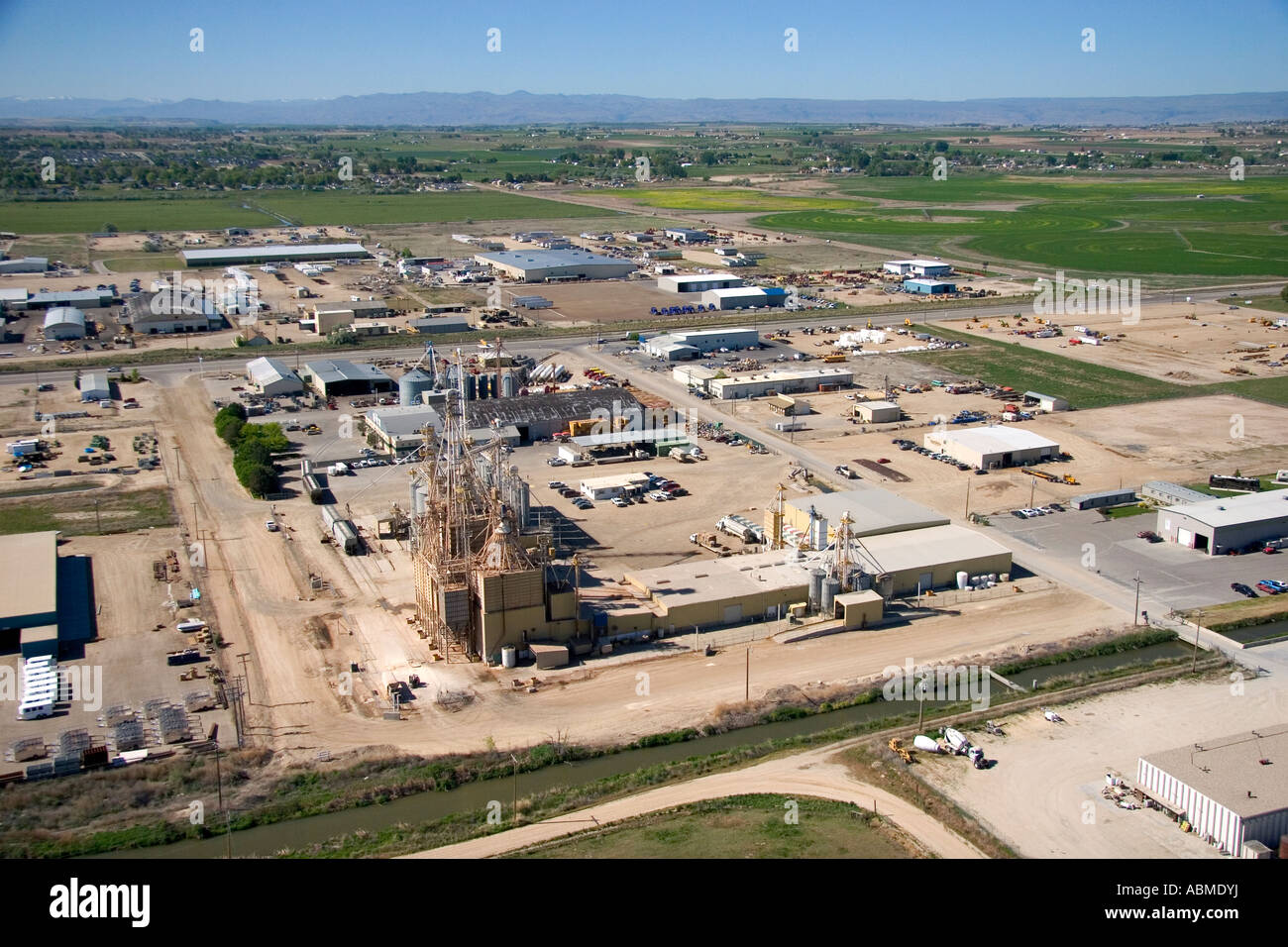 Aerial view of the Simplot potato processing plant in Caldwell Idaho ...