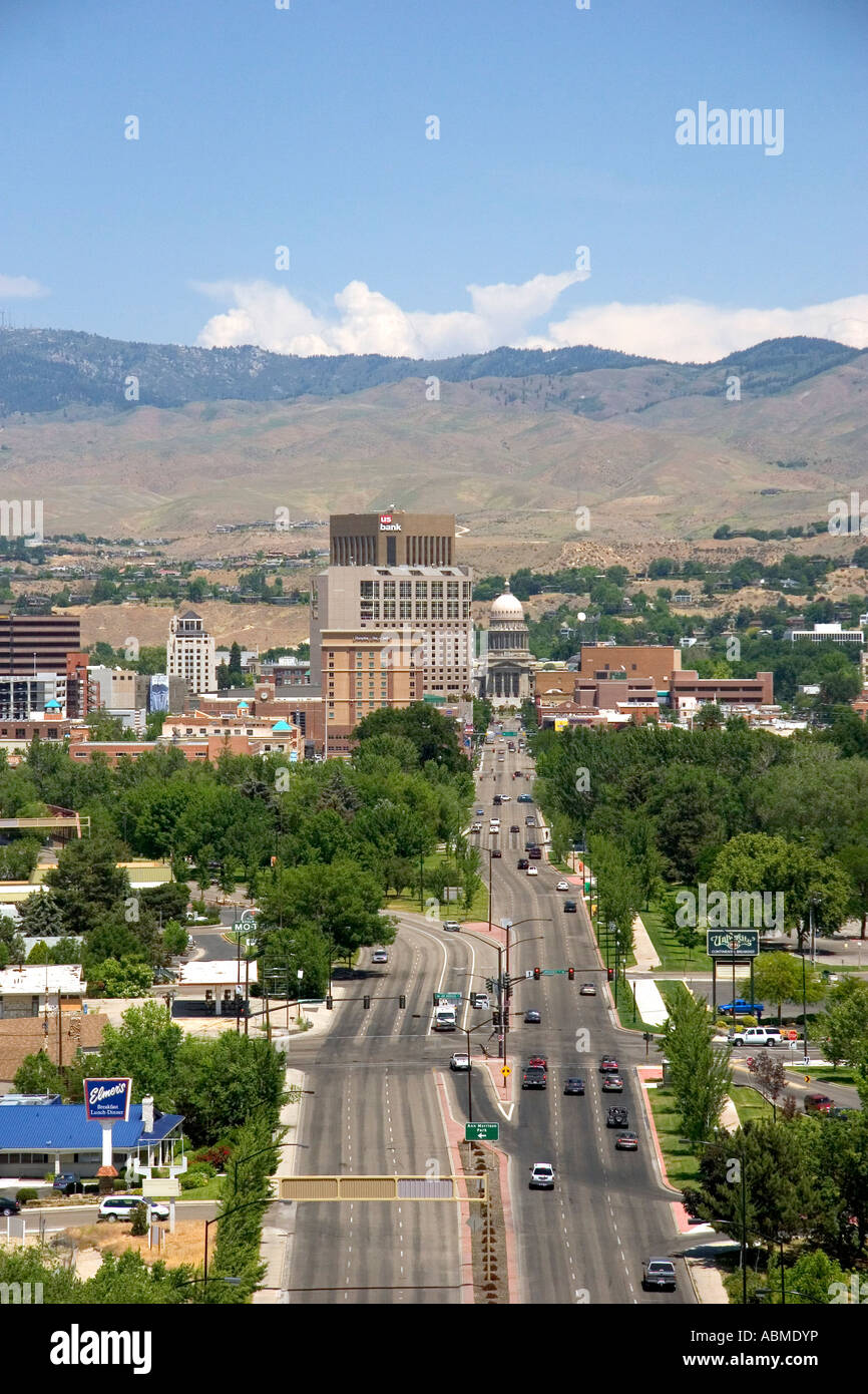 A view of Capitol Boulevard and downtown Boise Idaho Stock Photo - Alamy