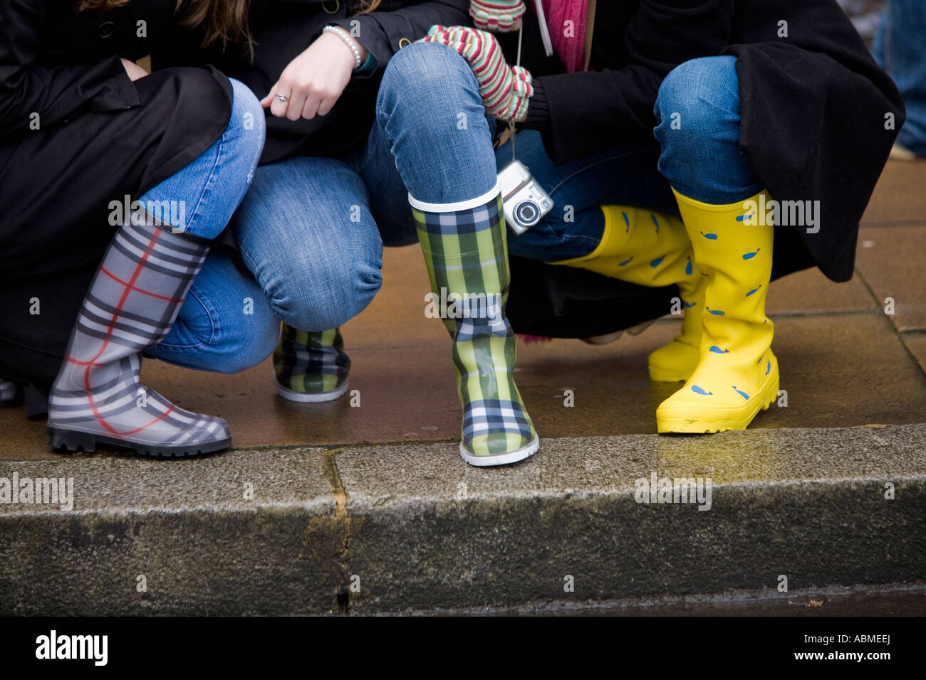 Colorful rubber boots Stock Photo - Alamy