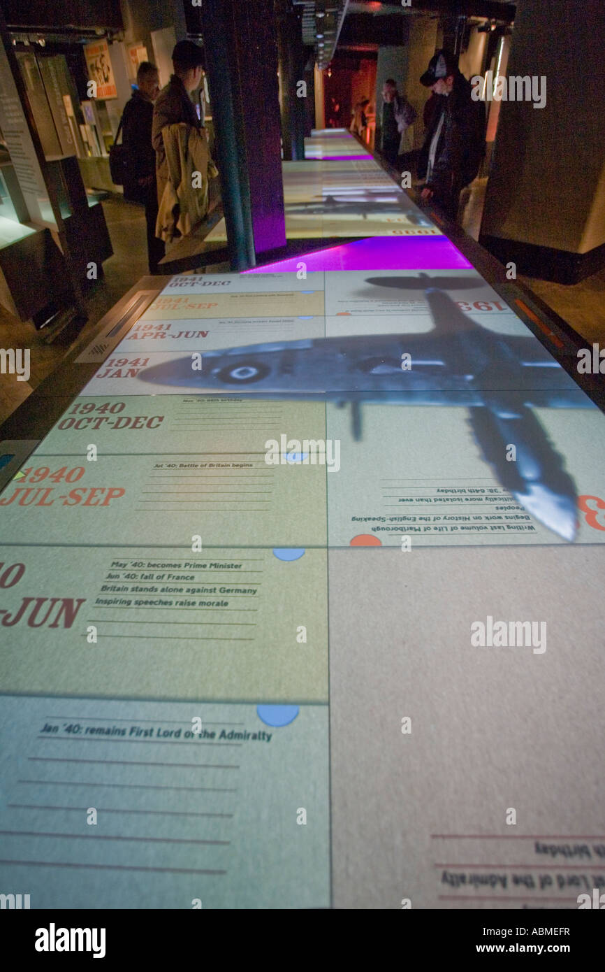 Interactive display in Winston Churchill museum in London Stock Photo ...