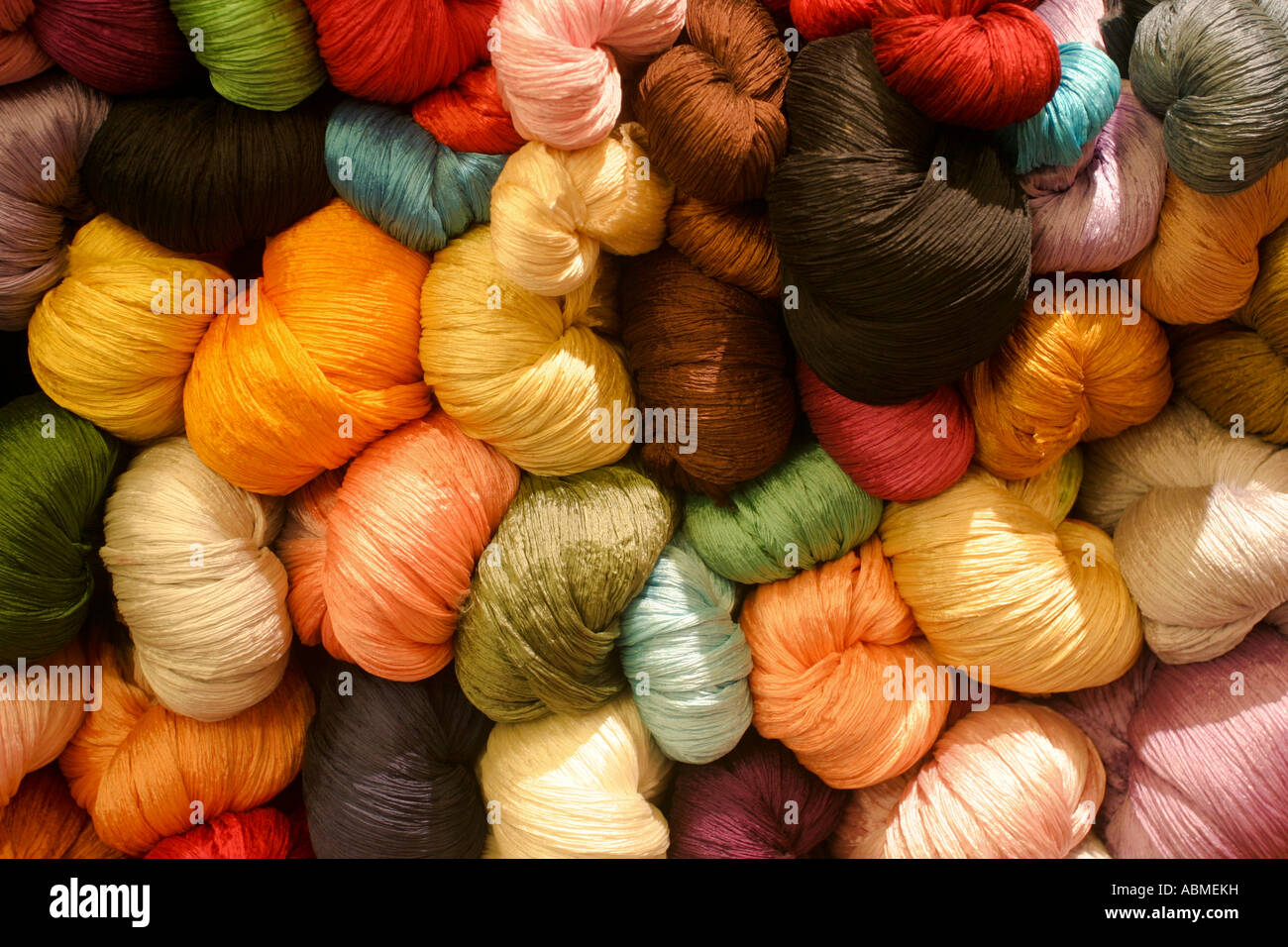 Colored knitting yarn Stock Photo - Alamy