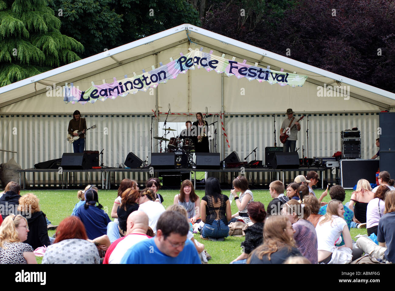 Main stage at Leamington Peace Festival, Leamington Spa, Warwickshire ...