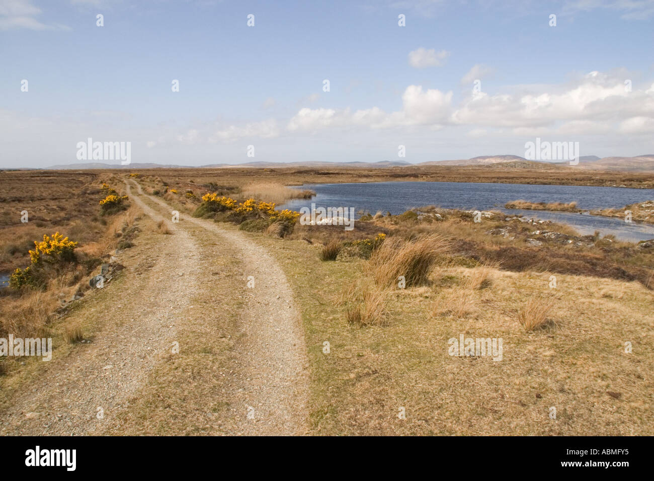 Old bog road [Farrell's Road] by Lough Doon Roundstone Bog Connemara ...