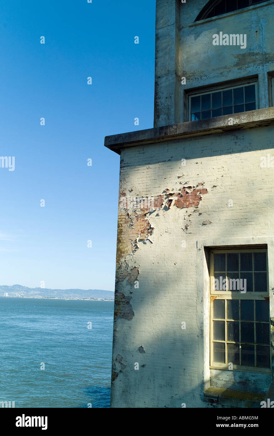 Weatherworn brickwork of Alcatraz prison Stock Photo - Alamy
