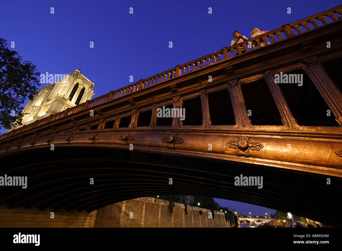 Notre Dame cathedral and bridge, Paris Stock Photo - Alamy