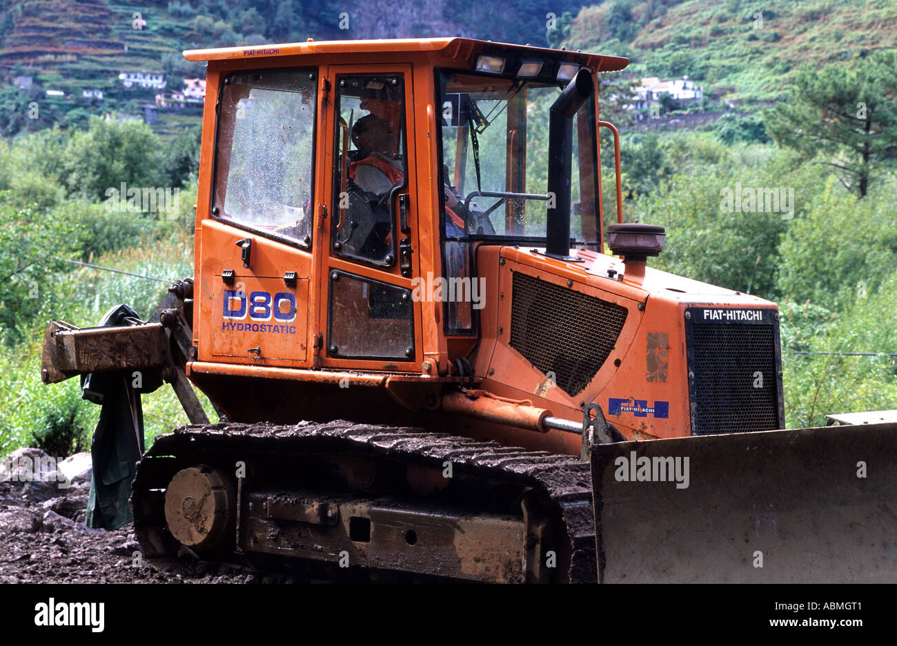 Man sleeping inside bulldozer hi-res stock photography and images - Alamy