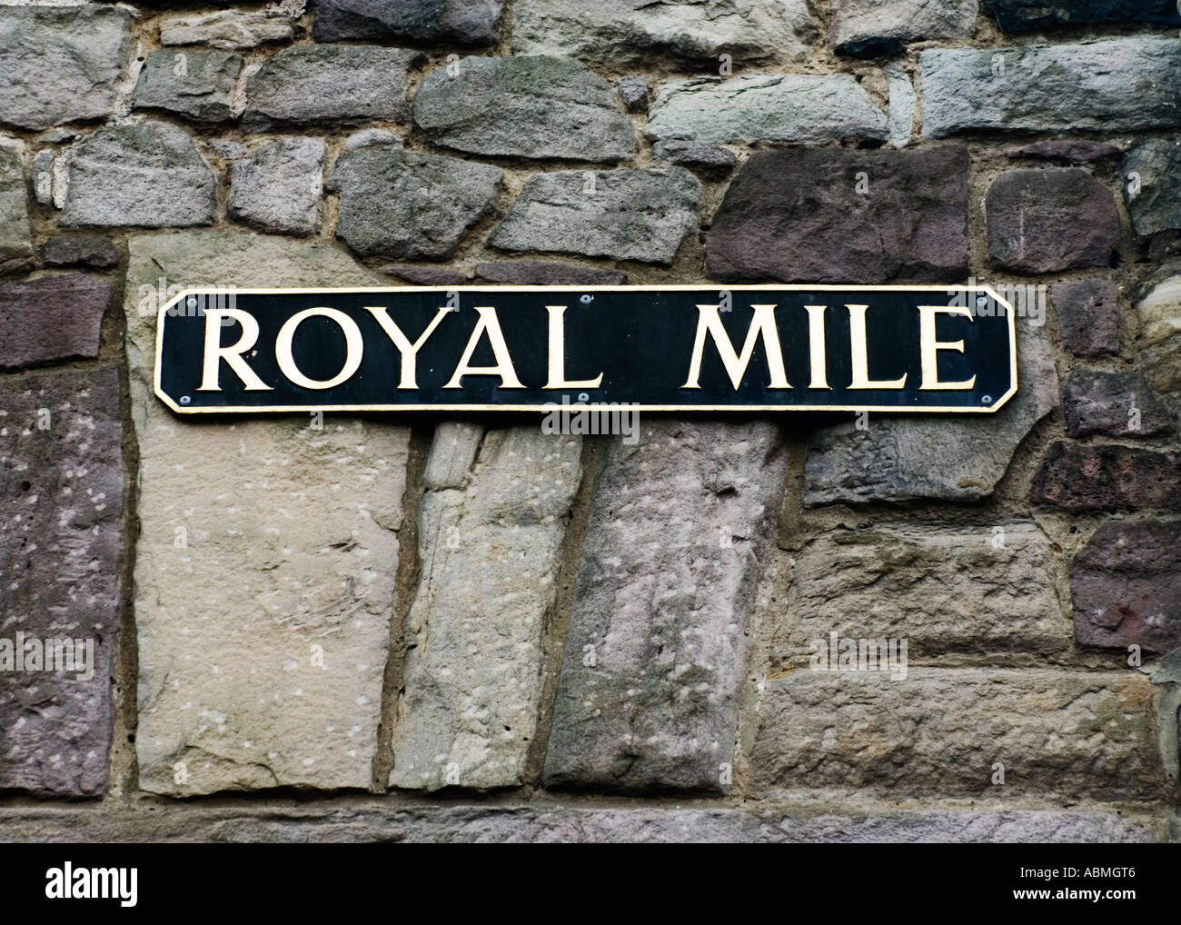 Street sign for the Royal Mile in Edinburgh Scotland Stock Photo - Alamy