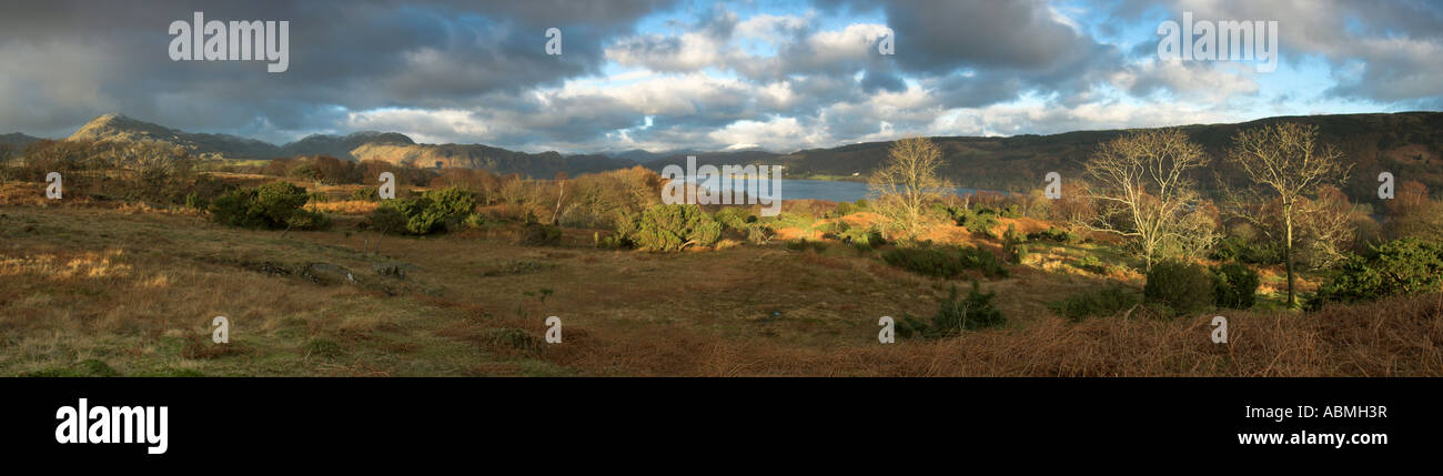 horizontal panoramic landscape photo of coniston water lake from Torver ...