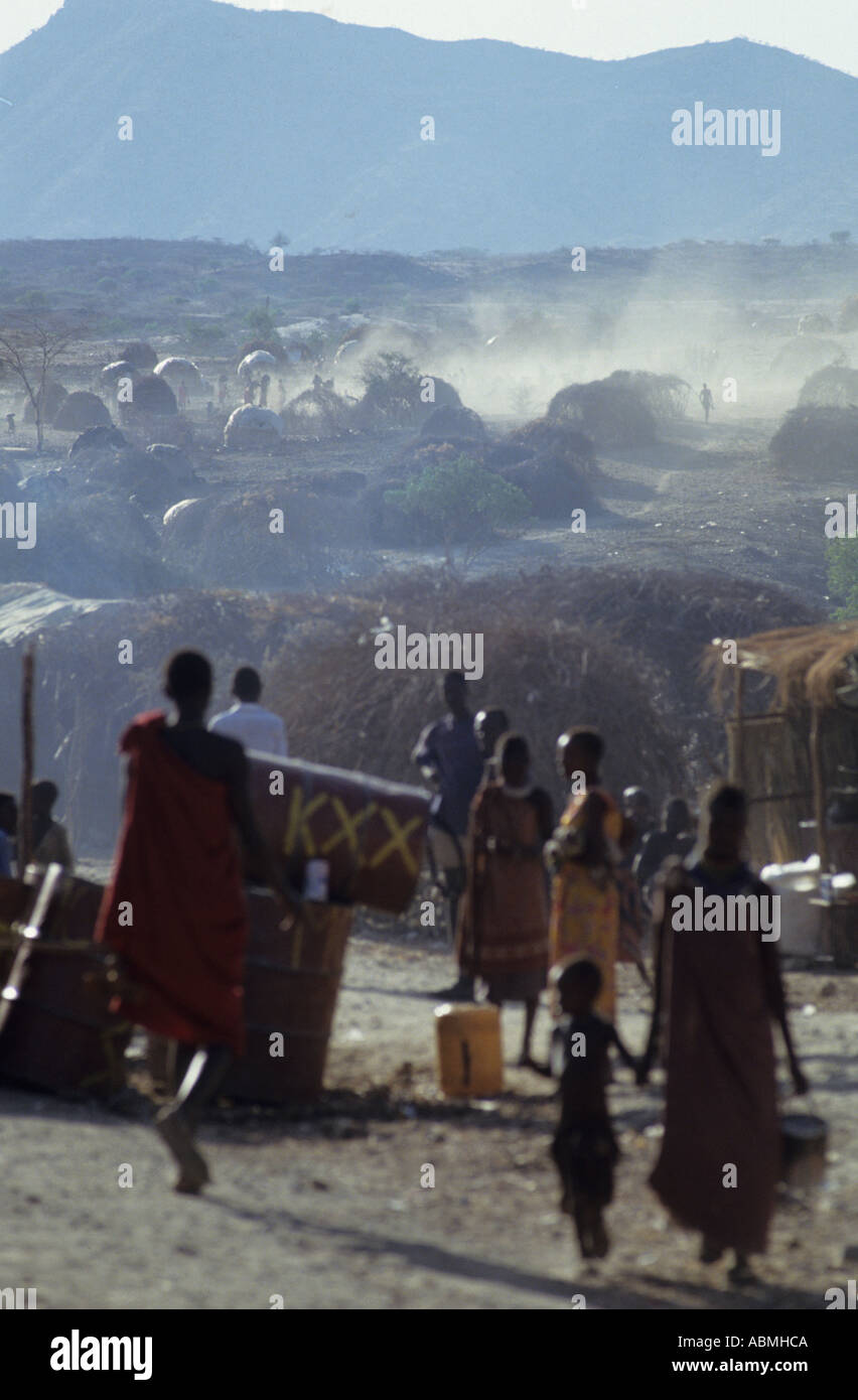 Gold mining dry panning on the plains of Northern Turkana Children do ...