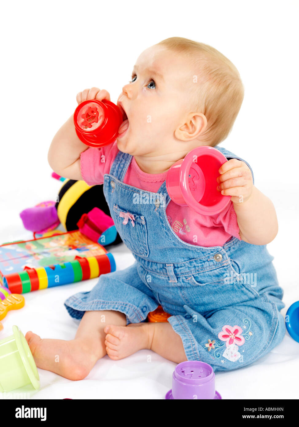 Baby Playing with Toys Model Released Stock Photo - Alamy