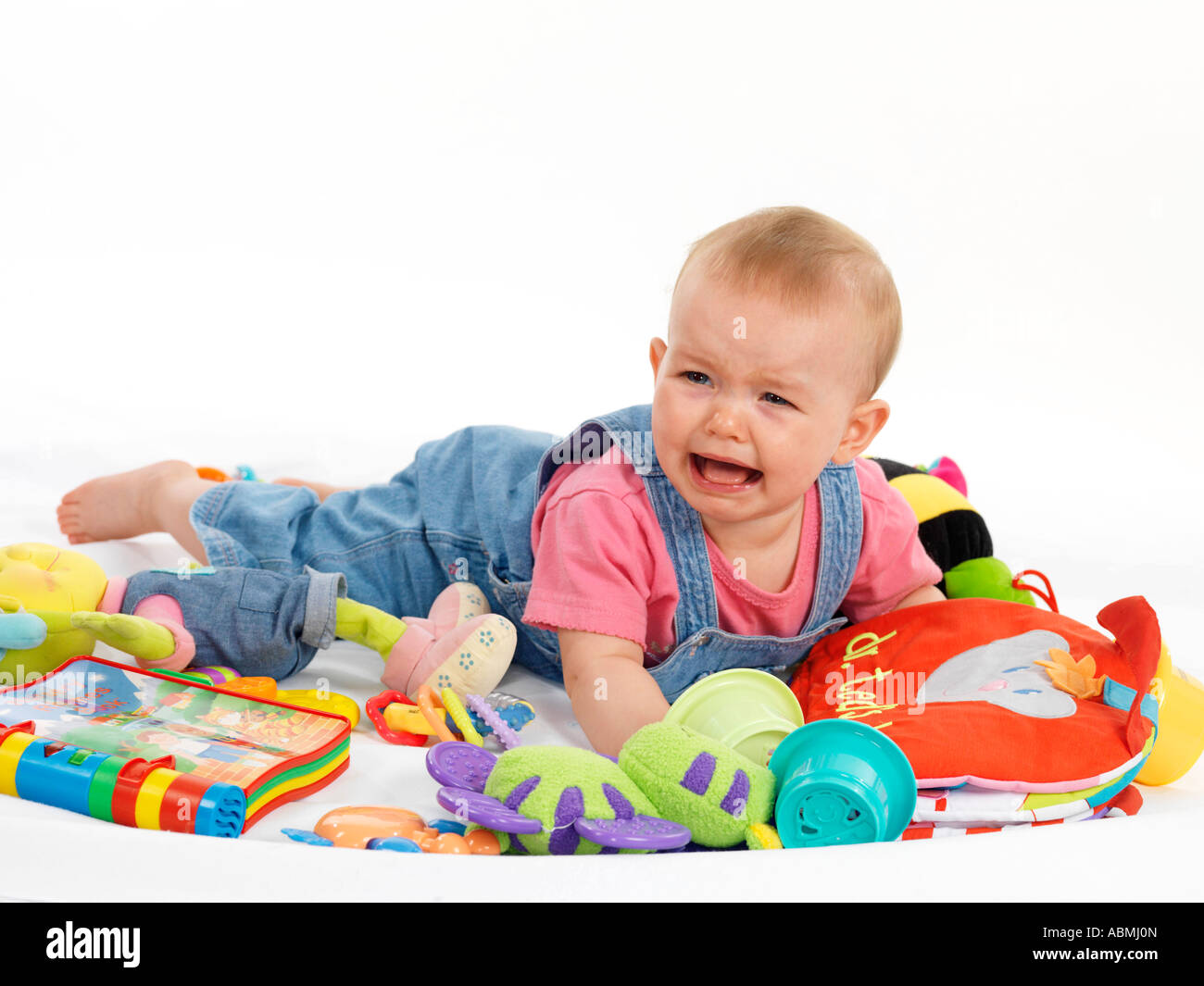 Baby Crying Playing with Toys Model Released Stock Photo - Alamy