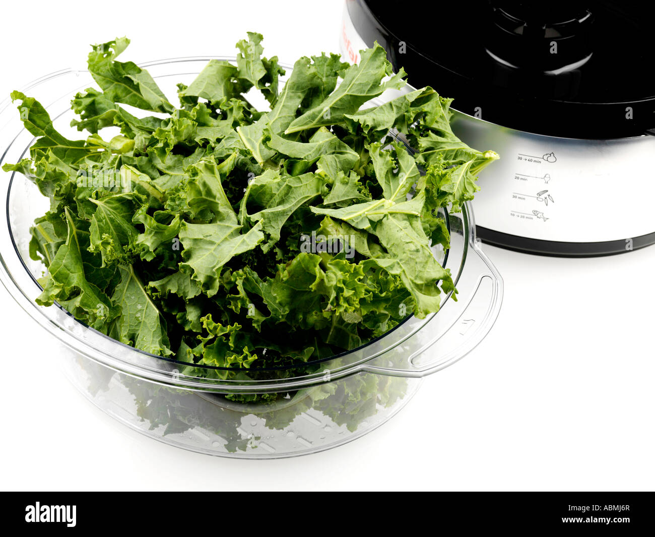 Steamed Curly Kale Stock Photo - Alamy