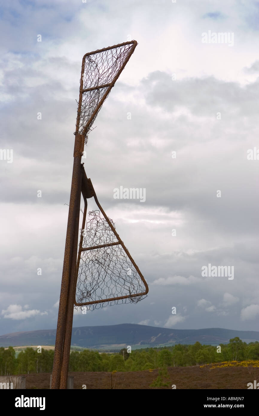 Traditional tools used for extinguishing heather fires. Long handled ...