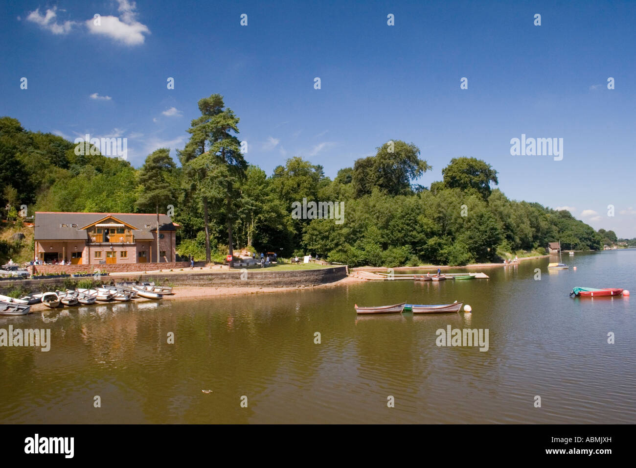 Early morning on Rudyard lake, a reservoir in Rudyard, Staffordshire ...