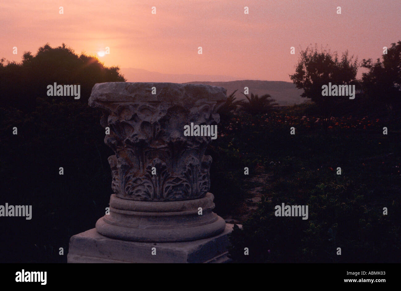 Corinthian Capital at Dusk Stock Photo - Alamy