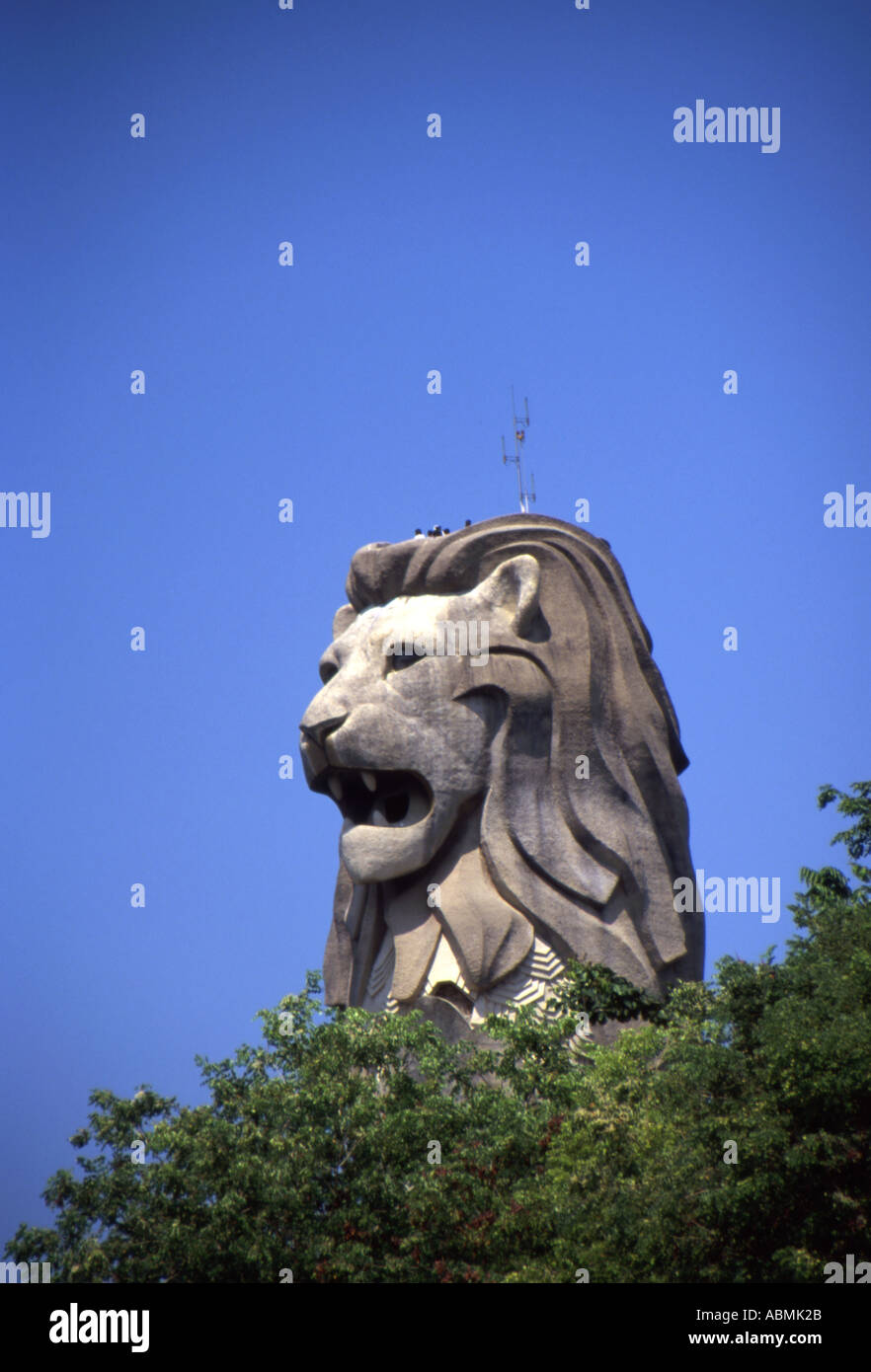 Merlion sculpture, Singapore Stock Photo - Alamy