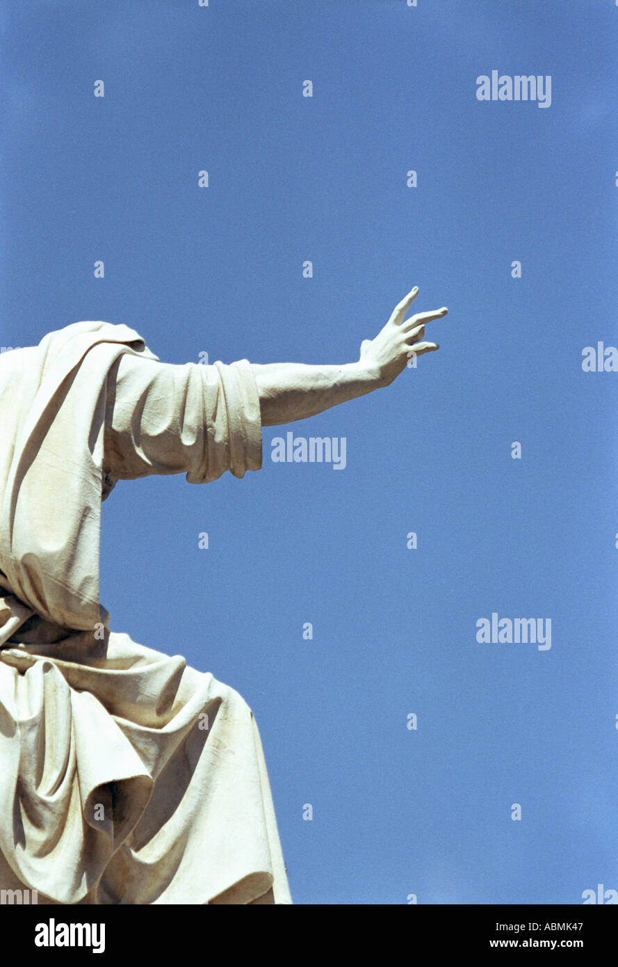 statue with arm raised reaching out rome Stock Photo - Alamy