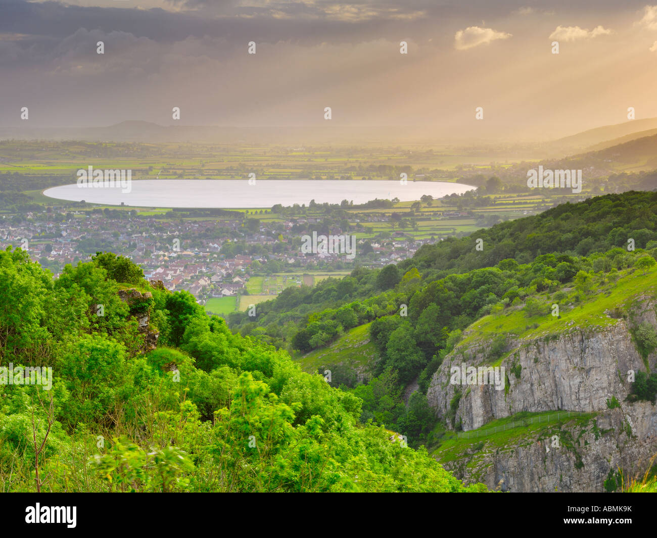View of Cheddar Gorge on the edge of the Mendip Hills in Somerset ...