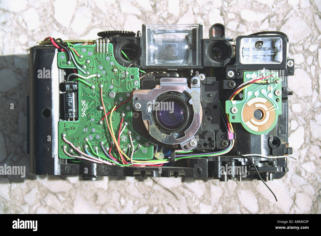 detail of wiring and electronics on compact camera Stock Photo - Alamy