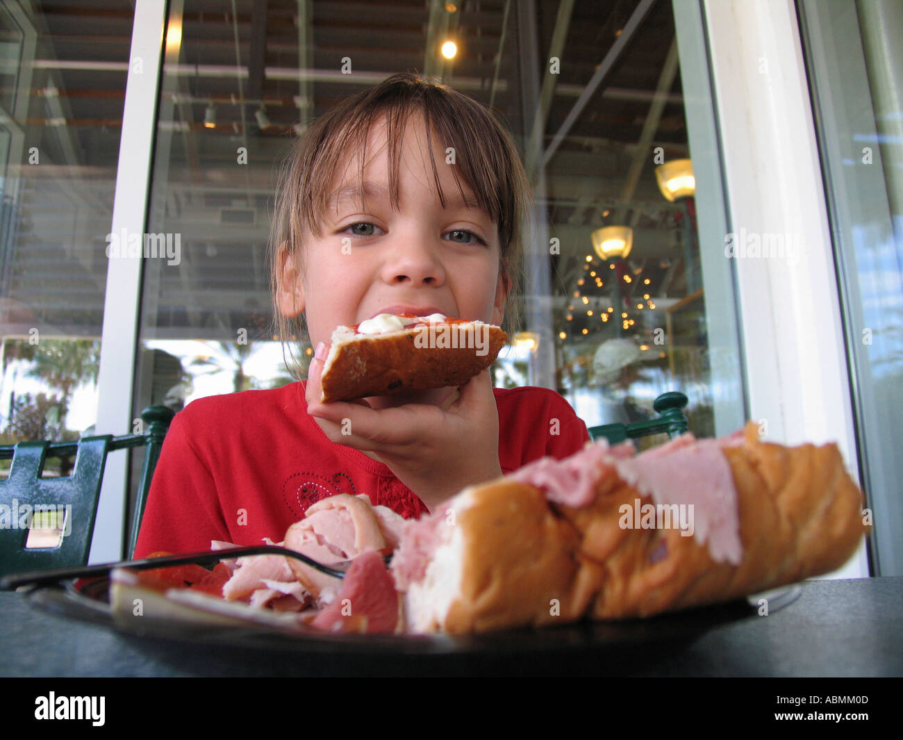 Girl sandwich ham hi-res stock photography and images - Alamy