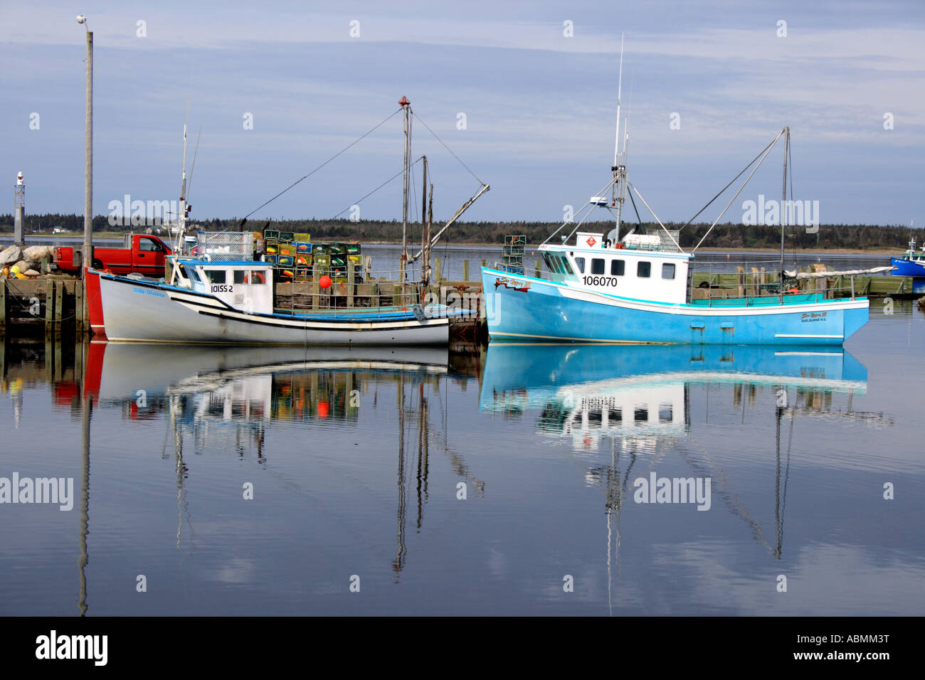 Fishing boats East Harbour Ingomar, Nova Scotia, Canada, North America ...