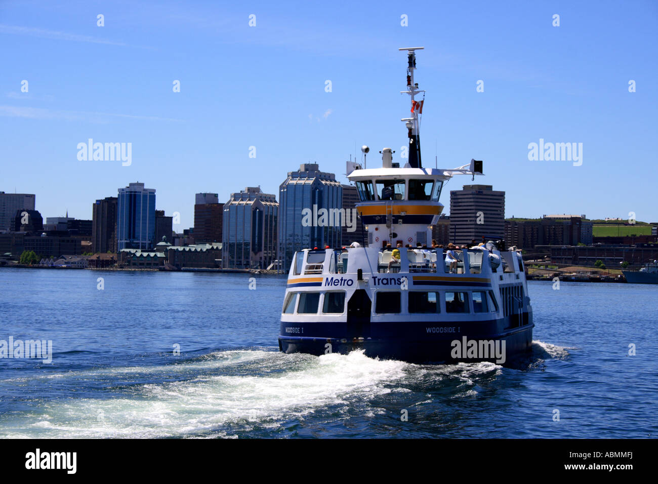 Metro passenger ferry departing Dartmouth to Halifax, Nova Scotia ...