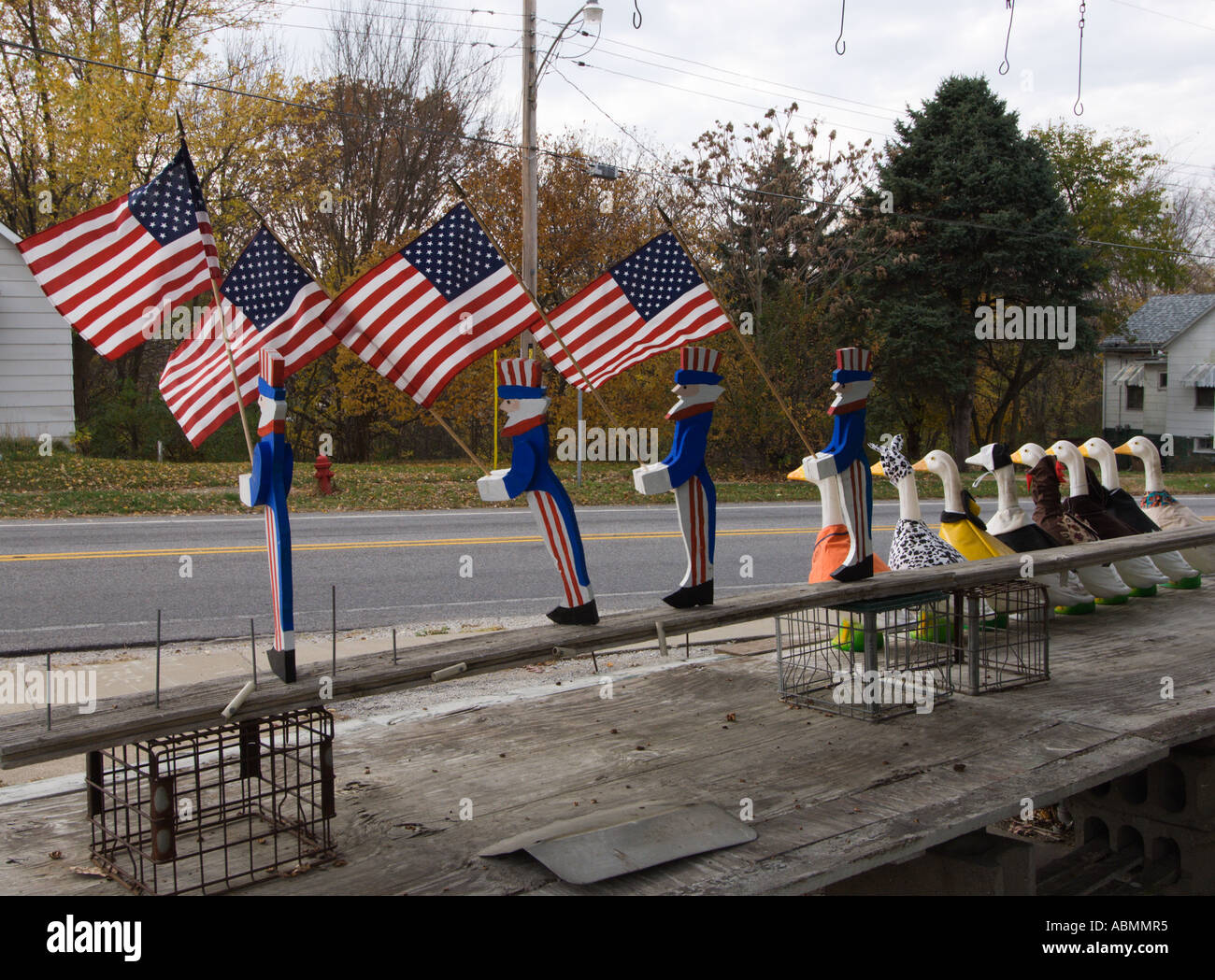 Roadside display in small town Stock Photo - Alamy
