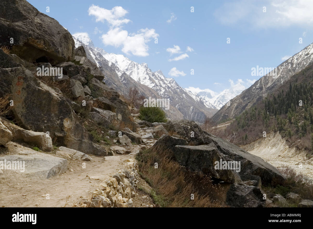 Path along Ganges river in Indian Himalayas Stock Photo - Alamy