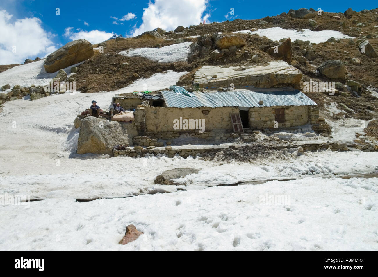 Tapoban place at the bottom of Shivling Peak in Indian Himalayas Stock ...