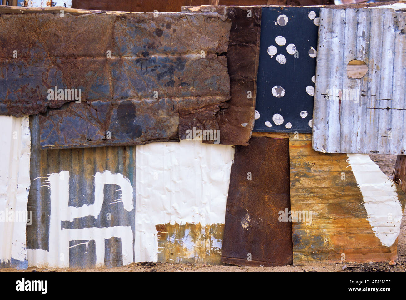 Shanty town wall Stock Photo - Alamy
