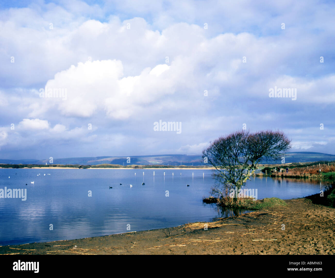 Kenfig Pool, Kenfig National Nature reserve near Porthcawl, Bridgend ...
