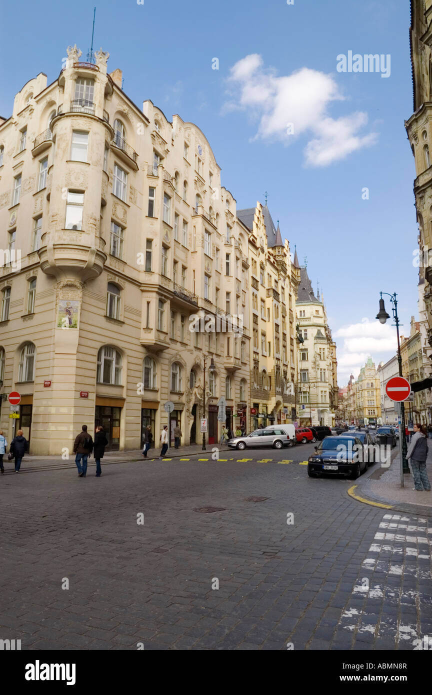 Siroka (Wide) street in Josefov district of Prague Stock Photo - Alamy