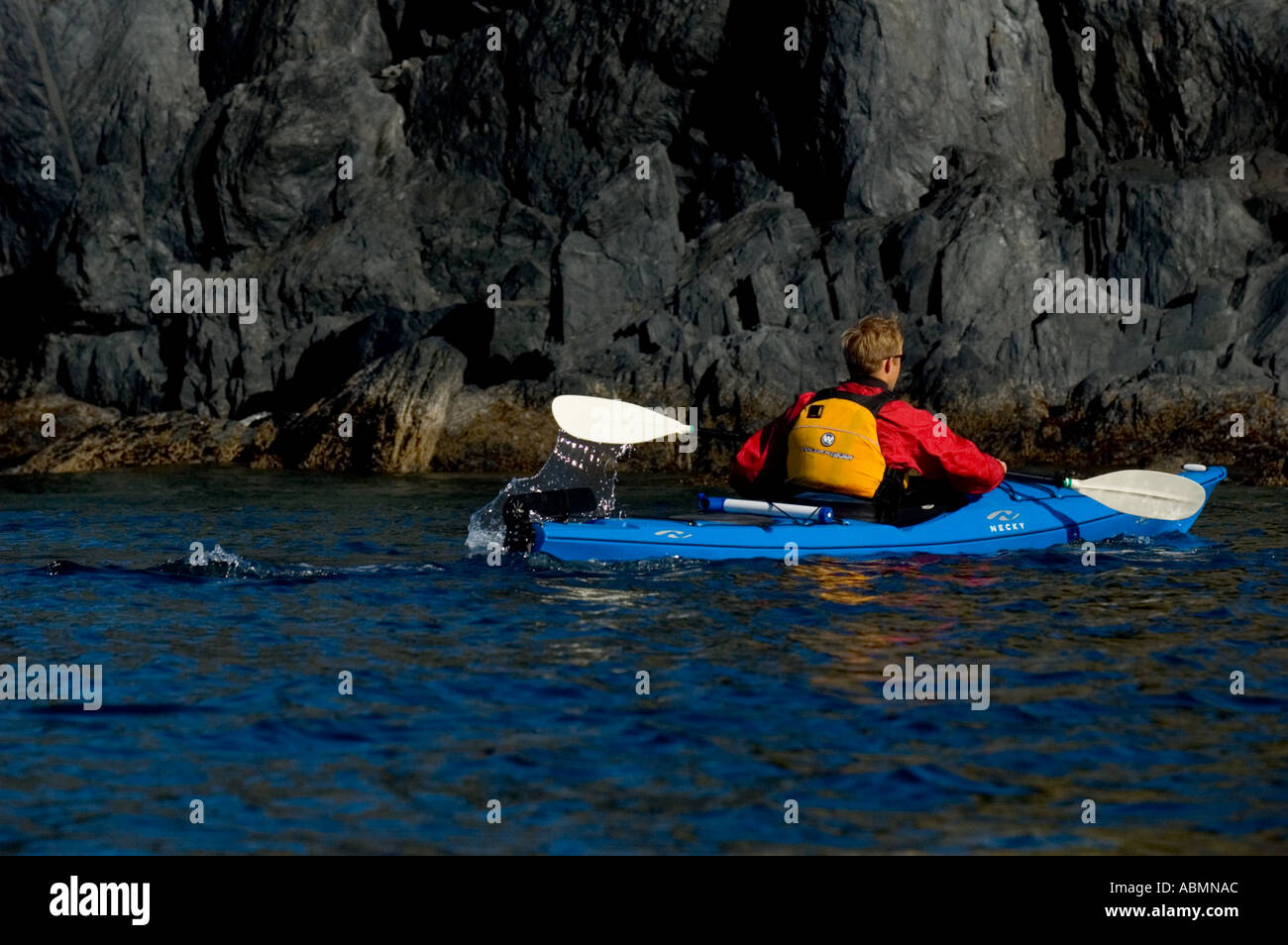 Alaska, Kodiak, Kayaking in Monashka Bay Stock Photo - Alamy
