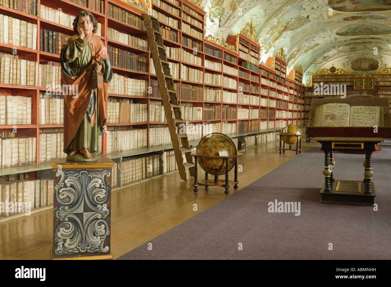 Library of Strahov library at Theological Hall Stock Photo - Alamy