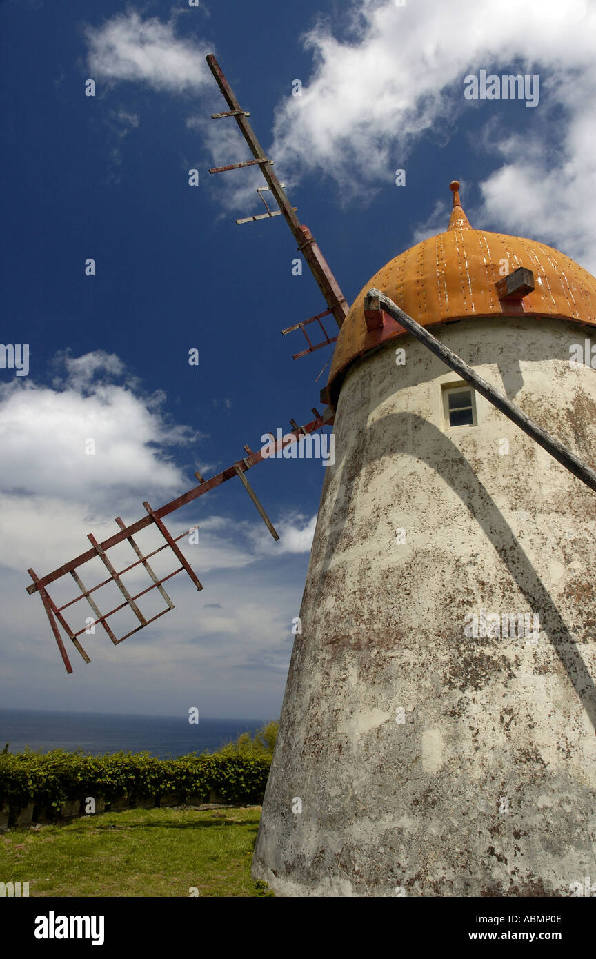 Old windmill near Remedios Sao Miguel island Azores Stock Photo - Alamy