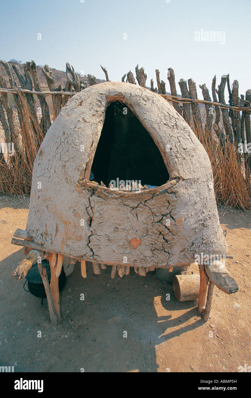Traditional Herero hut near Warmquelle Hoanib River Kaokoveld Namibia ...