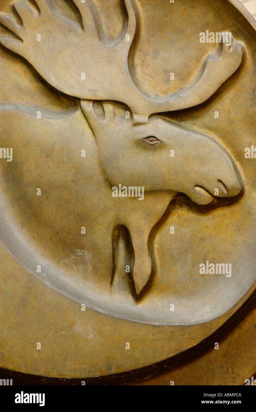 Alaska, Anchorage, Moose emblem Stock Photo - Alamy