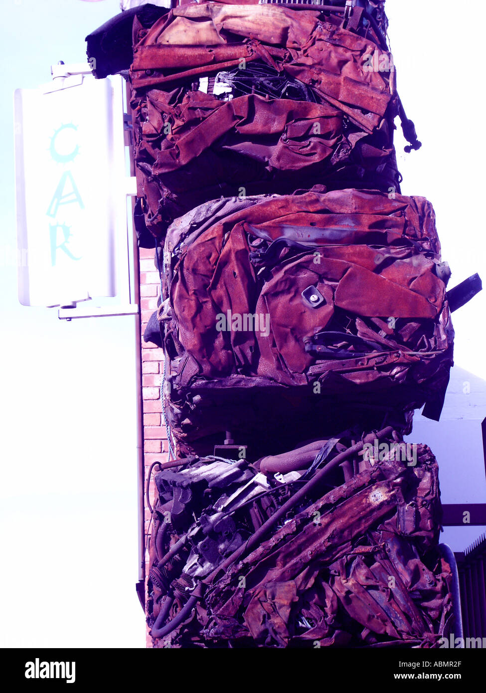Car crushed into cube hi-res stock photography and images - Alamy