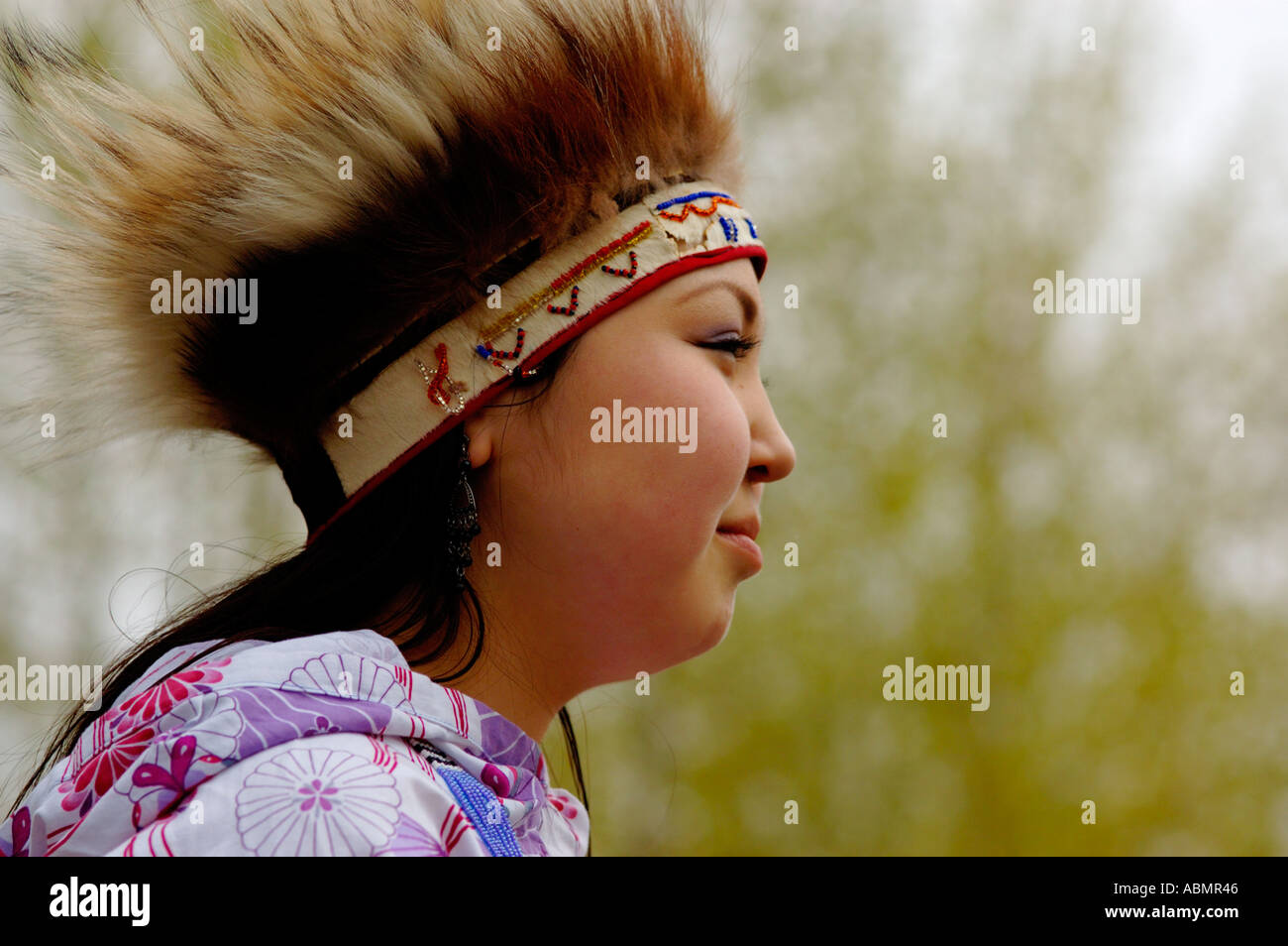Alaska, Anchorage, Yupik dancer Stock Photo - Alamy