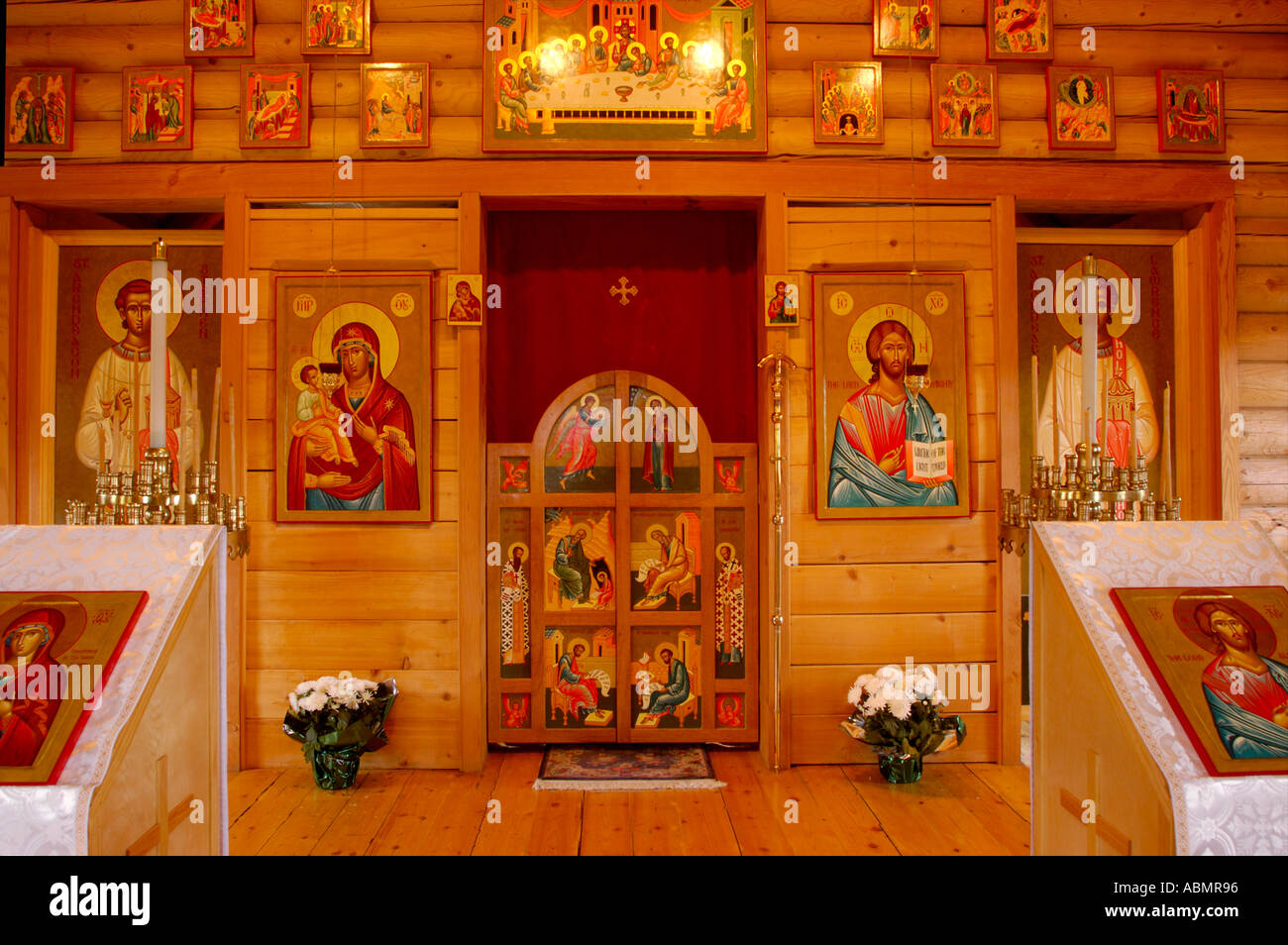 Alaska, Kodiak, Icons of Jesus and Mary Stock Photo - Alamy